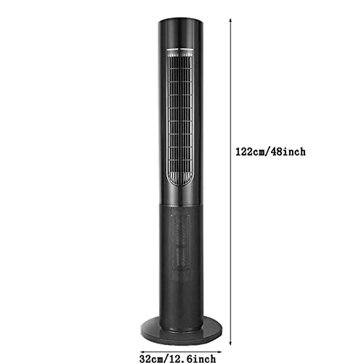 Outdoor Garden Heater 2000W Tower Fan Heater 48 inches - 2 in 1 Heating and Cooling Portable PTC Ceramic Electric Heater with Remote Control, 2 Heat Settings Patio Heater (Color :