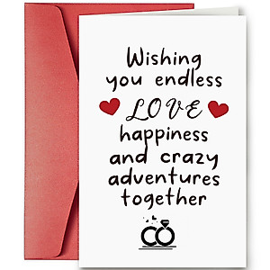 SuperShunhu Wedding Congratulation Card, Bridal Shower Card, Engagement Card for Friends, Wedding Shower Card for Bride And Groom