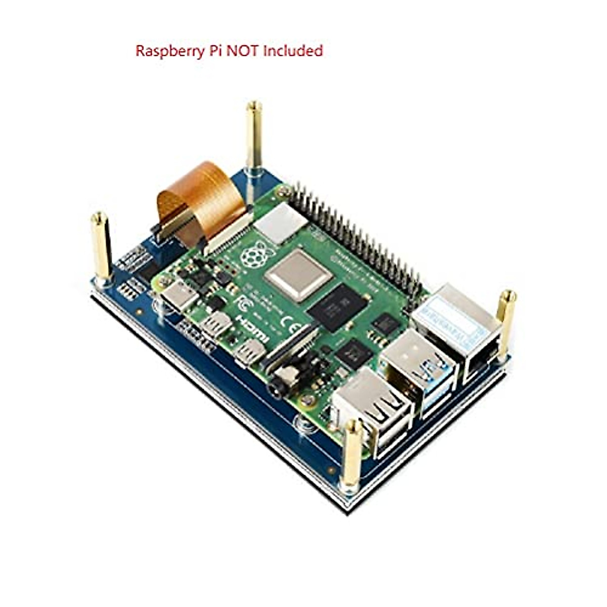 4.3inch Capacitive Touch Display for Raspberry Pi, 800×480, IPS Wide Angle, MIPI DSI Interface,Supports Pi 4B/3B+/3A+/3B/2B/B+/A+
