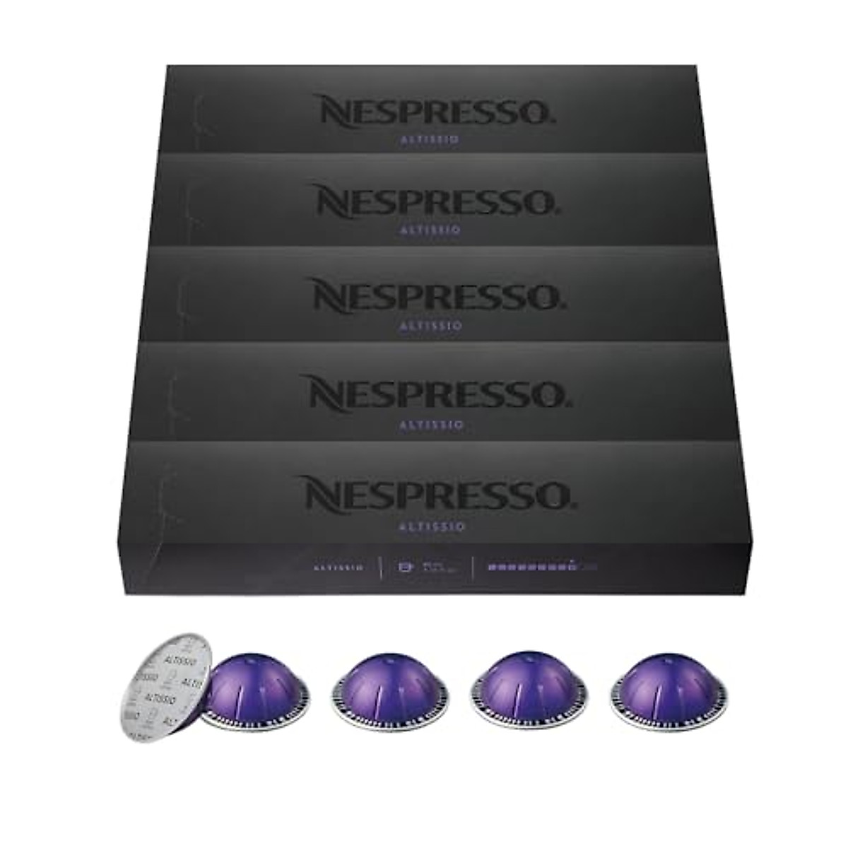 Nespresso Capsules VertuoLine, Altissio, Medium Roast Espresso Coffee, Brews 1.35 Ounce, 50 Count Coffee Pods, Pack of 1 (VERTUOLINE ONLY)