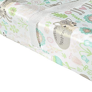 Lush Decor Baby Pixie Fox Geo Micro Mink 2 Pack Changing Pad Cover, Multicolored