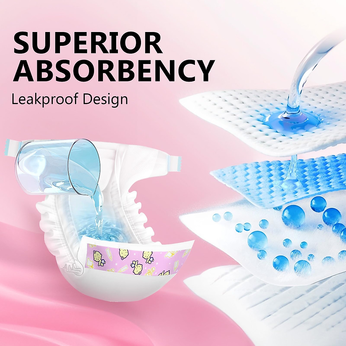 CHAREX Baby Doll Diapers Pack - 30 Pieces Newborn Dolls Diapers Refill, Doll Accessories Fits 18-24 Inch Reborn Dolls for Ages 3+