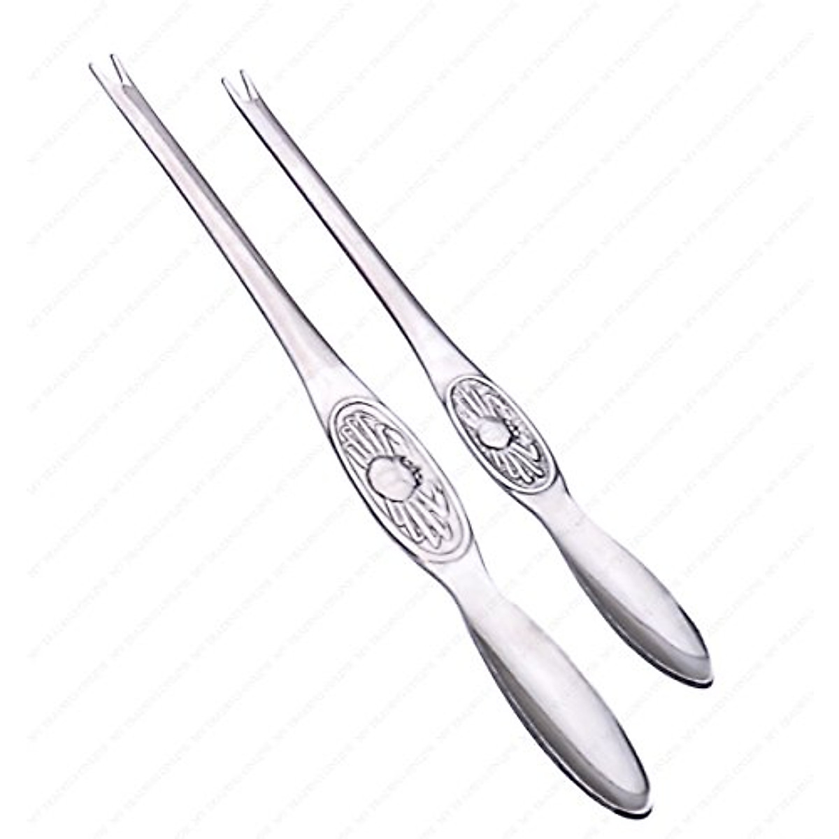 Stainless Steel Seafood Lobster/Crab Picker Fork, Pair of 6-1/8 and 5-1/8 Inches (Long), Set of 1 Pair