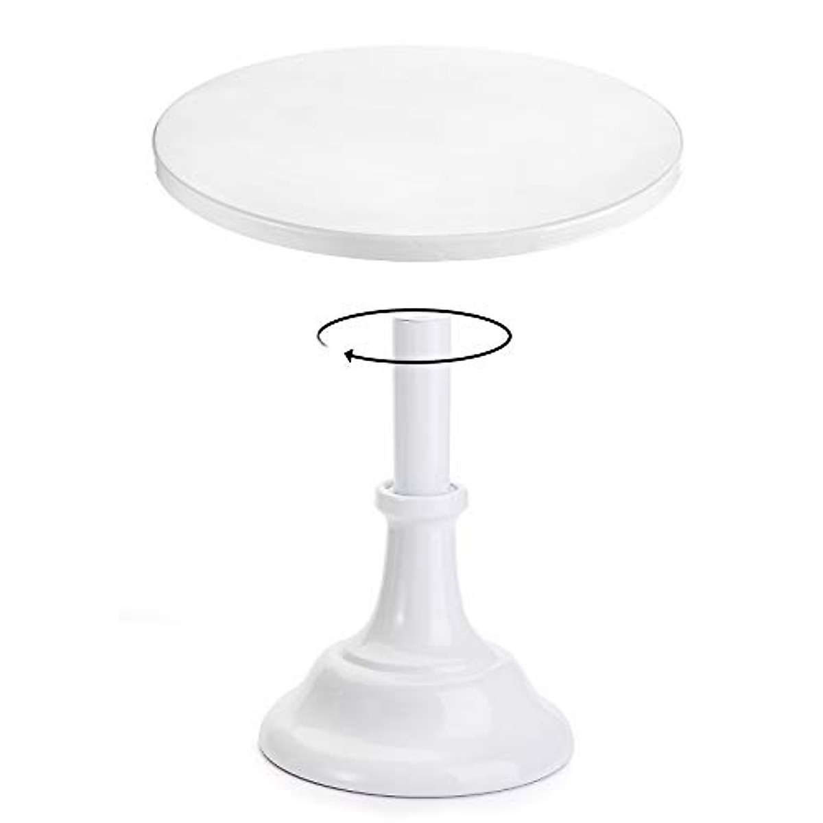 Yarlung Set of 3 Metal Cake Stands, 8/10/12 Inch Pillar Style Cupcake Display Stands Dessert Trays Pie Plates for Wedding, Party, Birthday, Gatherings, White