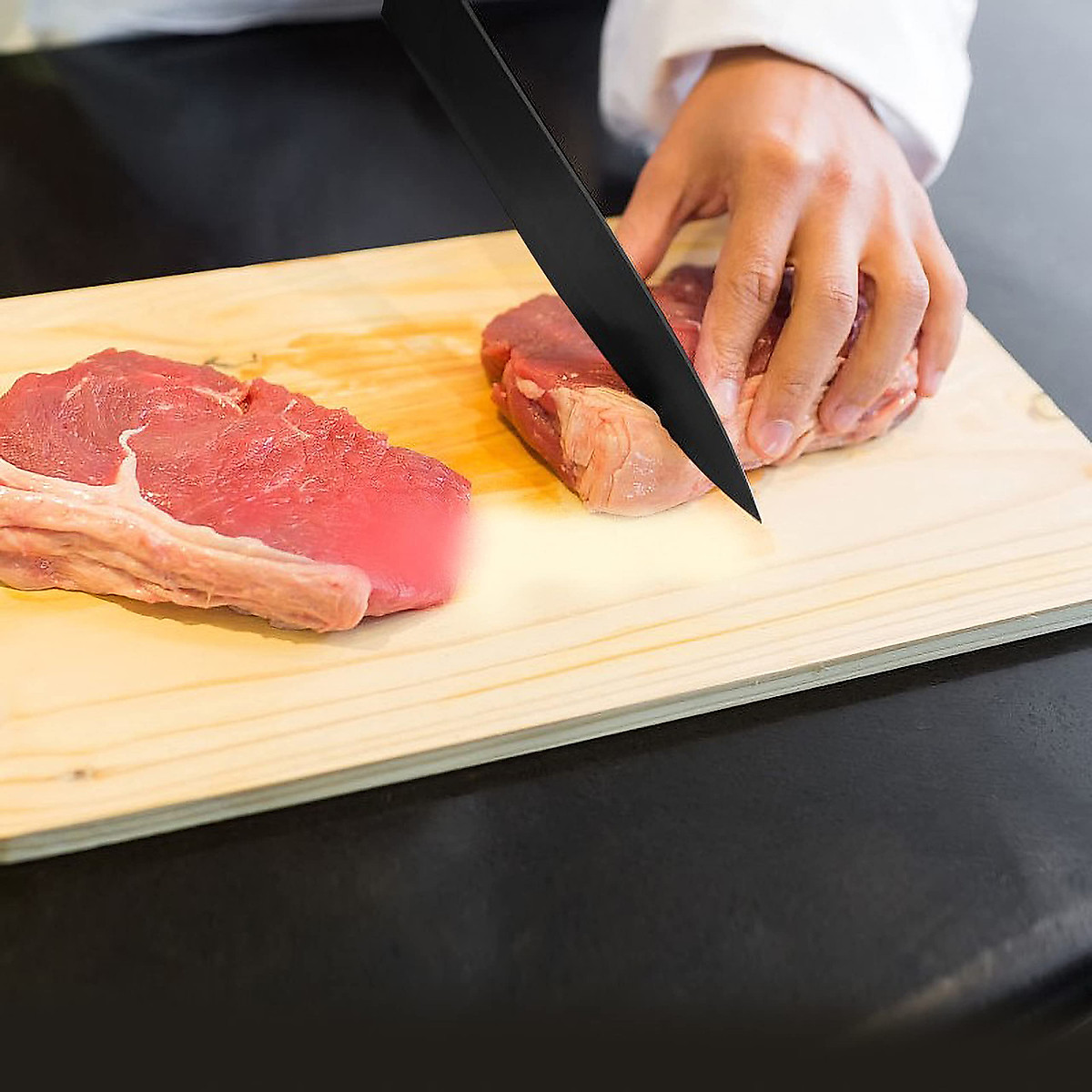 Ceramic Knife Set, Black Coated Knives Set, 6 pieces Stainless Steel Knife Set, BO Oxidation, No Rust, Sharp Black Knife Set with Gift Box for Cooking Cutting and Paring