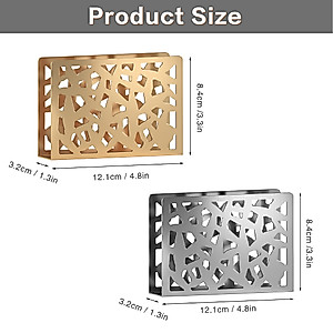 YJNSFT Napkin Holder for Table, Metal Tissue Paper Dispenser, Paper Stand for for Dining Table Kitchen Countertop (Gold)