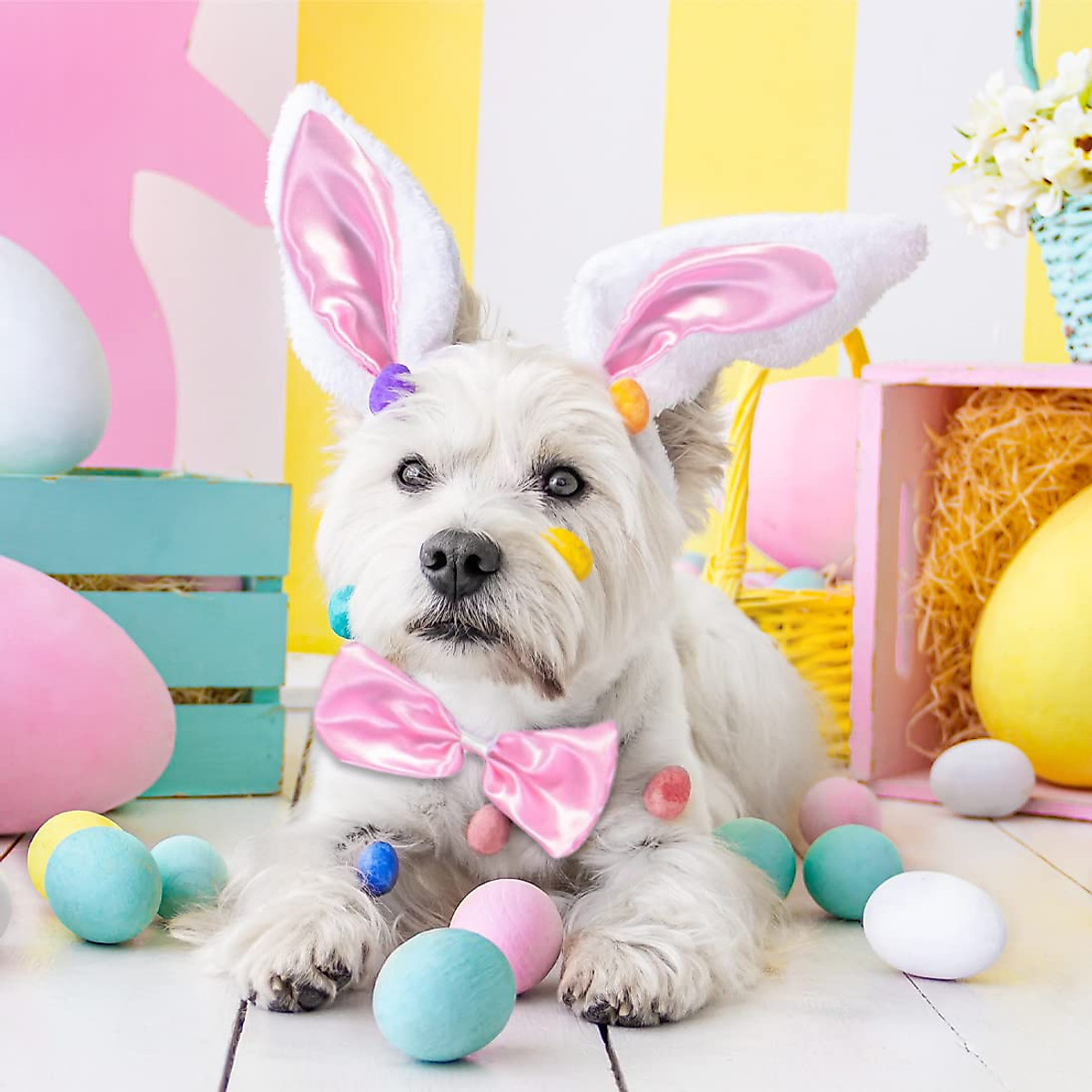 Bunny Ears and Tail w/Bow - Easter Costume - Bunny Headband by Funny Party Hats