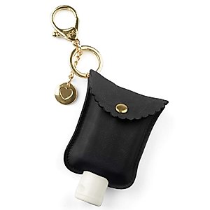 Itzy Ritzy Hand Sanitizer Holder; Fits 2-Ounce Bottles of Hand Sanitizer (Not Included); Clips to Diaper Bag, Purse or Travel Bag, Black