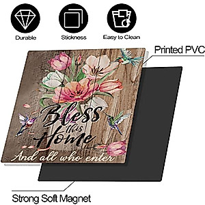 Greture Bless Home Flower Kitchen Dishwasher Magnet Cover, Family Flower Cabinet Appliances Refrigerator Decoration,Washing Machine Wallpaper M, Magnet 23 W x 26 H inch