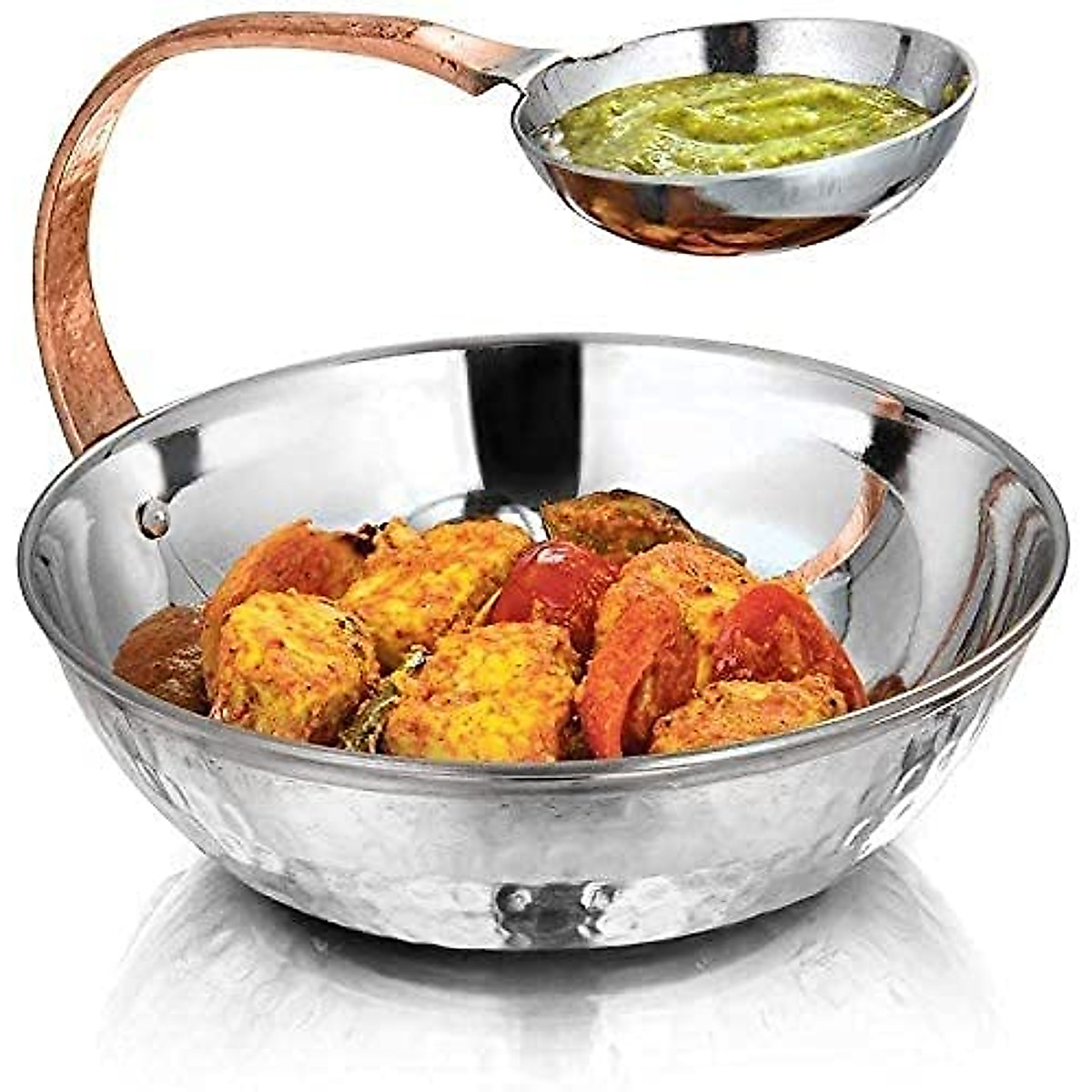 Generic Chip and Dip Two Pieces Family Size Serving Tray, Fruit, Salad, Appetizer Decorative Dish Set. Stainless Steel Snacks Bowl, Nacho Kitchen Set. Shrimp, Fruit, Salad, Taco Party Platter.