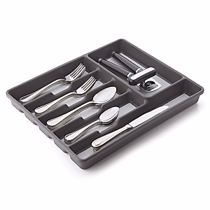 Copco Basics 6 Compartment Organizer, Charcoal Gray/Light Gray