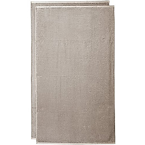 Amazon Basics Quick-Dry Bath Sheet 100% Cotton - 2-Pack, Platinum