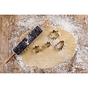 Fox Run Non-Stick Rolling Pin, Carbon Steel, 12-Inch Barrel, Black