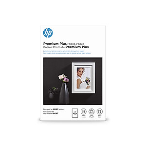 HP Premium Plus Photo Paper | Glossy | 4x6 | 25 Sheets (4WN03A)