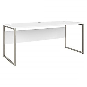 Bush Business Furniture Office Table with Open Metal Leg Design and Privacy Panel | Hybrid Large Computer Desk for Home Office | 72Wx30Lx30H