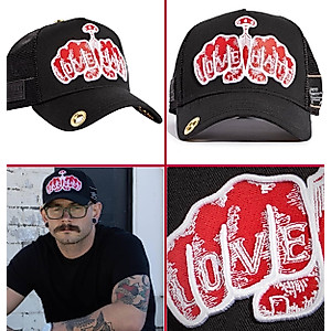 Red Monkey Designs 6 Hat Bundle 4 of Limited Edition Unisex Fashion Trucker Cap Hats + Free Bandanna.,Multicolor,One Size