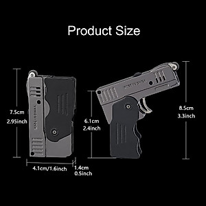 Torch Lighter, Switchable Jet Flame Lighter Butane Refillable with Lockable Function, Foldable Cool Design Lighters, Windproof Adjustable Jet Flame and Soft Flame(without Butane Gas)-Black