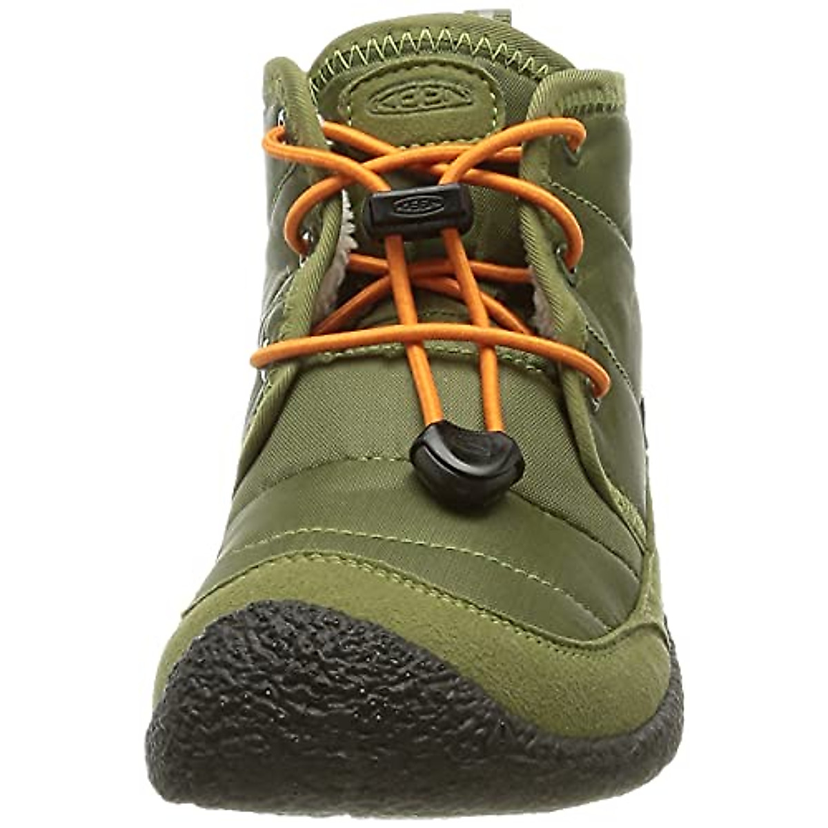KEEN Howser 2 Quilted Mid Height Waterproof Comfy Durable Chukka Boots, Capulet Olive/Russet Orange, 13 US Unisex Little Kid