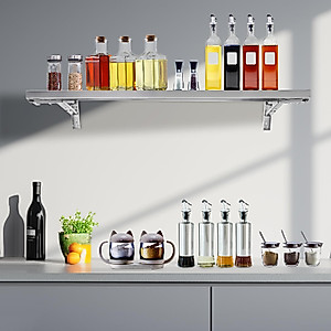 HIYTCU Folding Concession Shelf 36" x12", Stainless Steel Folding Wall Shelf Food Shelf Concession Stand Serving Shelf for Concession Windows Restaurants Businesses and Eateries