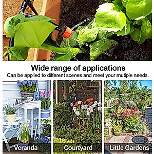 KDIFIX for Adjustable Automatic Micro Irrigation Kits,Drip Irrigation,Garden Irrigation System,DIY Plant Watering System for Garden Greenhouse, Flower Bed,Patio,Lawn(30M 149PCS)