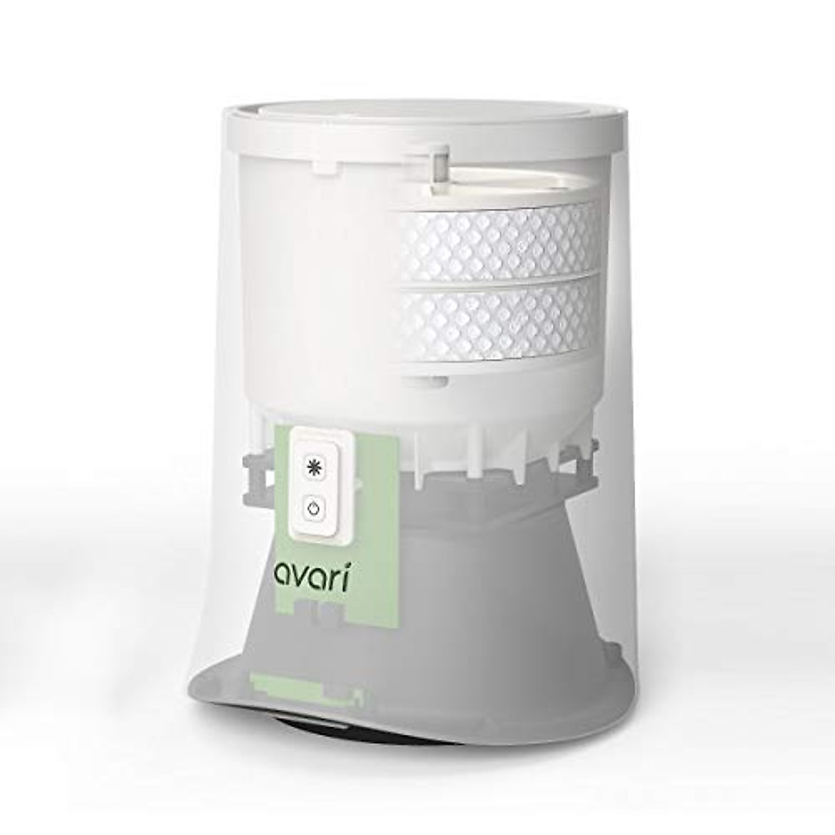 Avari 600 Tabletop Personal Air Purifier with Electrostatic Charged Filter (Better than HEPA) Filters Pollen, Smoke, Mold, Dust, Pet Dander - White