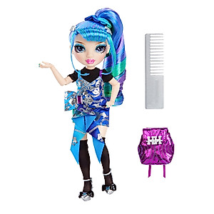 Rainbow High Junior High Special Edition Holly De’Vious - 9" Blue and Green Posable Fashion Doll with Accessories and Open/Close Soft Backpack. Great Toy Gift for Kids Ages 4-12