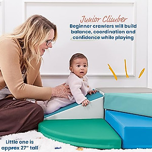 ECR4Kids SoftZone Junior Tiny Twisting Climber, Beginner Playset, Contemporary, 5-Piece