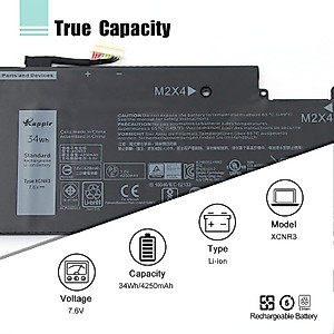 BOWEIRUI XCNR3 Laptop Battery Compatible with Dell Latitude 13 7370 Ultrabook Series WY7CG MH25J P63NY N3KPR G7X14 0G7X14