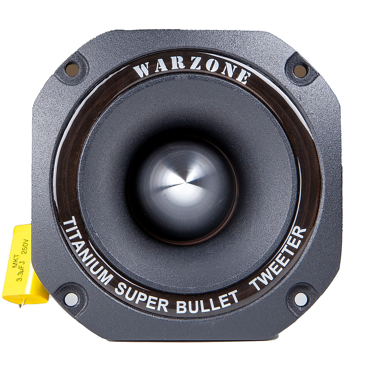 1x Gravity WZ50TW 1500W Heavy Duty Titanium Super Tweeter Loud Speaker 4-Ohms for Car, Van, ATV, Motorcycle, and Competition (Black)