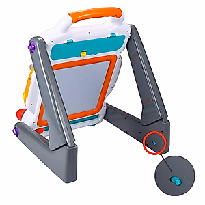 NuoPeng 3 in 1 Baby Sit-to-Stand Walker, Activity Center, Entertainment Table, Drawing Board (Yellow with Green)