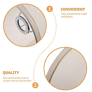 Mobestech Small Beige Table Lamp Shade, Drum Fabric Lampshade Modern Mini Barrel Light Lamp Shade Cover Chandelier Cloth Fixture Lamp Shade for Home Office