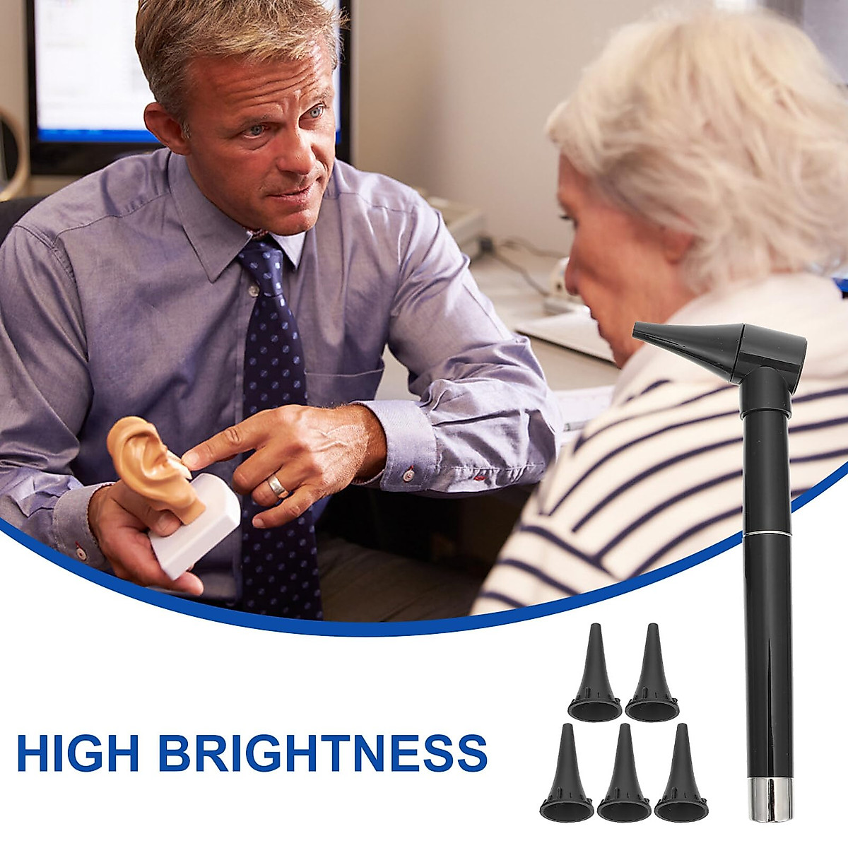 Baluue 1 Set LED Diagnostic Otoscope Ear Care Checker Ear Inspection Scope Medical Instrument Otoscope for Kids Adults Doctor Eldery Pet Screening