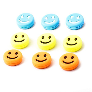 POWERTI Tennis Vibration Dampener-Set of 12-Shock Absorber for Tennis Strings,Premium-Durable & Long-Lasting(Yellow,Blue,Orange and Red)