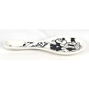 Disney Mickey and Minnie Mouse Sketch Ceramic Spoon Rest, 9 Inches