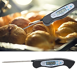 Electric Thermometer, Data Retention Function Automatic Shutdown Portable Wide Measuring Range Measuring Temperature Memory Temperature Meter for Liquid