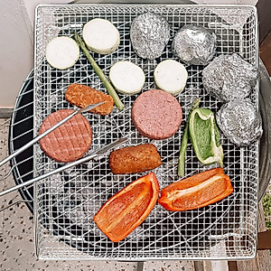 Air Fryer Basket for Oven, 304 Food-Grade Stainless Steel Wire Rack, Cost-Effective and 13.5 * 11.2in Large Size Oven Accessories, Cooking and Baking for Convection Toaster Oven