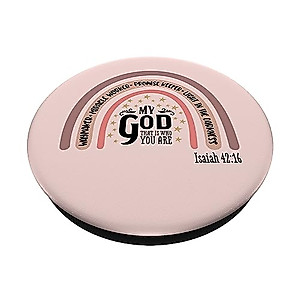 Waymaker Boho Rainbow Motivational Bible Verse Quote PopSockets Standard PopGrip