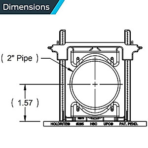HoldRite 1 Inch - 2 Inch CTS/IPS Variable Isolation Clamp, PEX, PE-RT, Copper, CPVC, 285-H