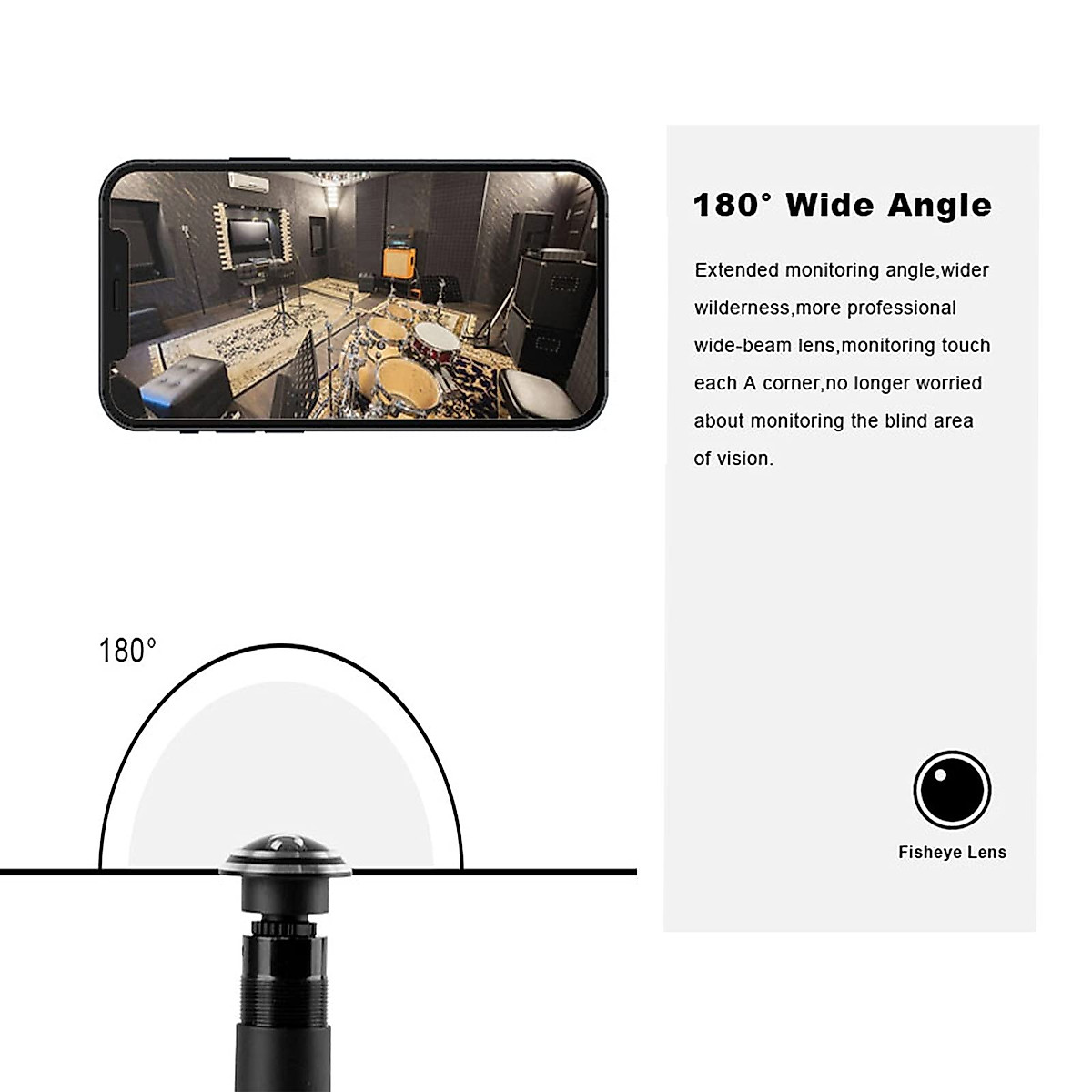 Kasfye Door Peephole Camera,HD 1080P Door Eye Hole IP Camera with 1.78mm Fisheye Lens 180 Degrees Wide Angle Tuya Smart APP Home Security USB Cameras-DC 5V