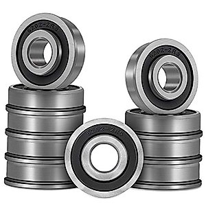 Bonbo 10Pcs Flanged Ball Bearings ID 5/8" x OD 1-3/8" for Lawn Mower, Wheelbarrows, Carts & Hand Trucks Wheel Hub, Alternative to Snapper, JD, MTD, Marathon AYP Etc, Deep Groove Ball Bearing