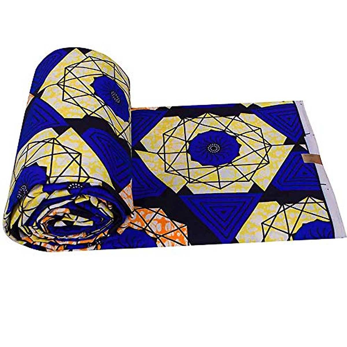 BintaRealwax 100% Polyester Ankara Real Wax 6 Yards African Fabric for Party Dress FP6407