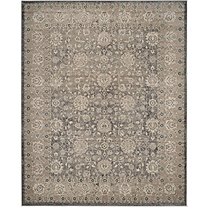 SAFAVIEH Sofia Collection Area Rug - 8' x 10', Light Grey & Beige, Vintage Oriental Distressed Design, Non-Shedding & Easy Care, Ideal for High Traffic Areas in Living Room, Bedroom (SOF330B)