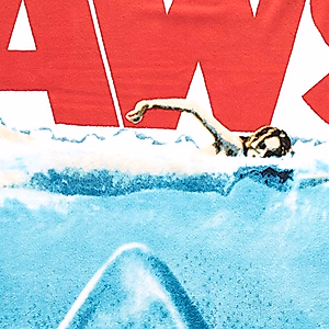 Silver Buffalo Jaws Great White Shark Throw Fleece Blanket - 45 x 60 inches | Soft and Cozy