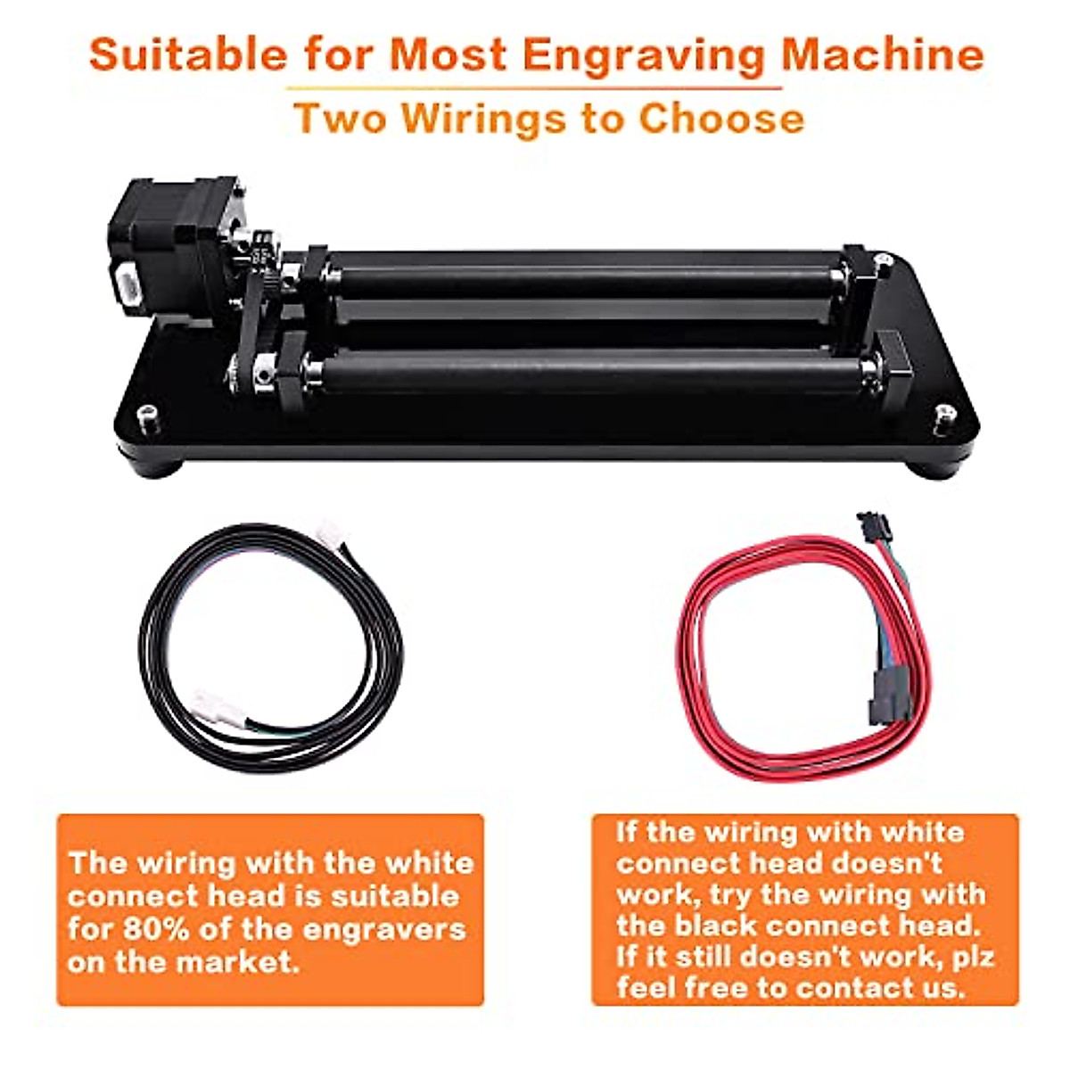 Laser Rotary Roller, Laser Engraver Y-axis Rotary Roller Engraving Module for Cylindrical Objects , Compatible with Most Kinds of CNC Laser Cutter and Engraver Machine, 3D Printer Accessories