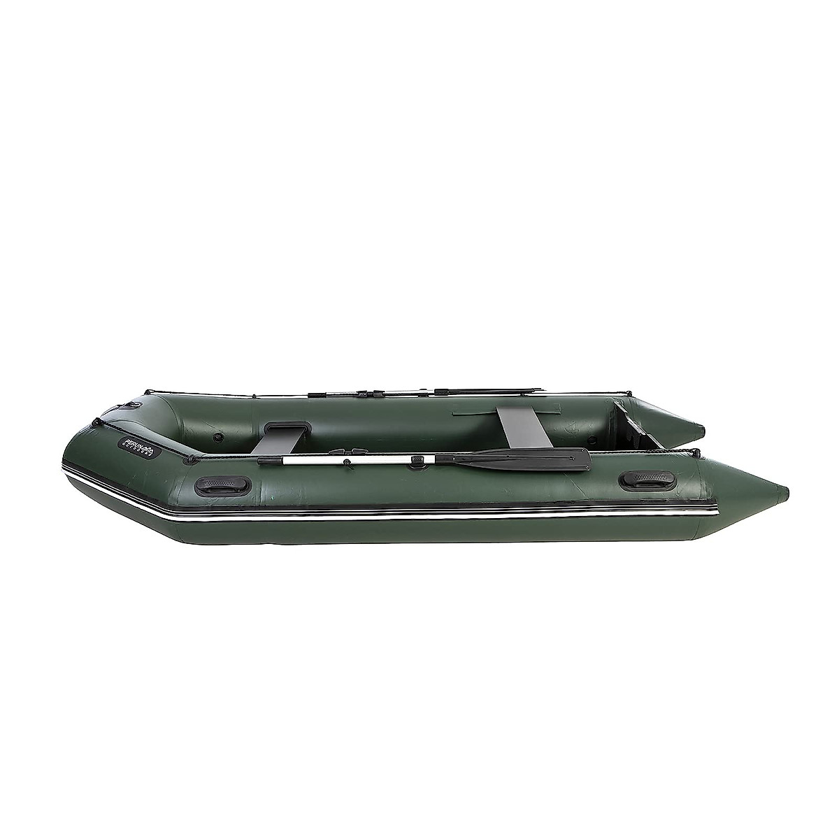 Perun Outdoors LT-330MVE 4 Person Durable PVC Inflatable Motor Boat 330cm (10'10") with Foot Air Pump and Carry Bag