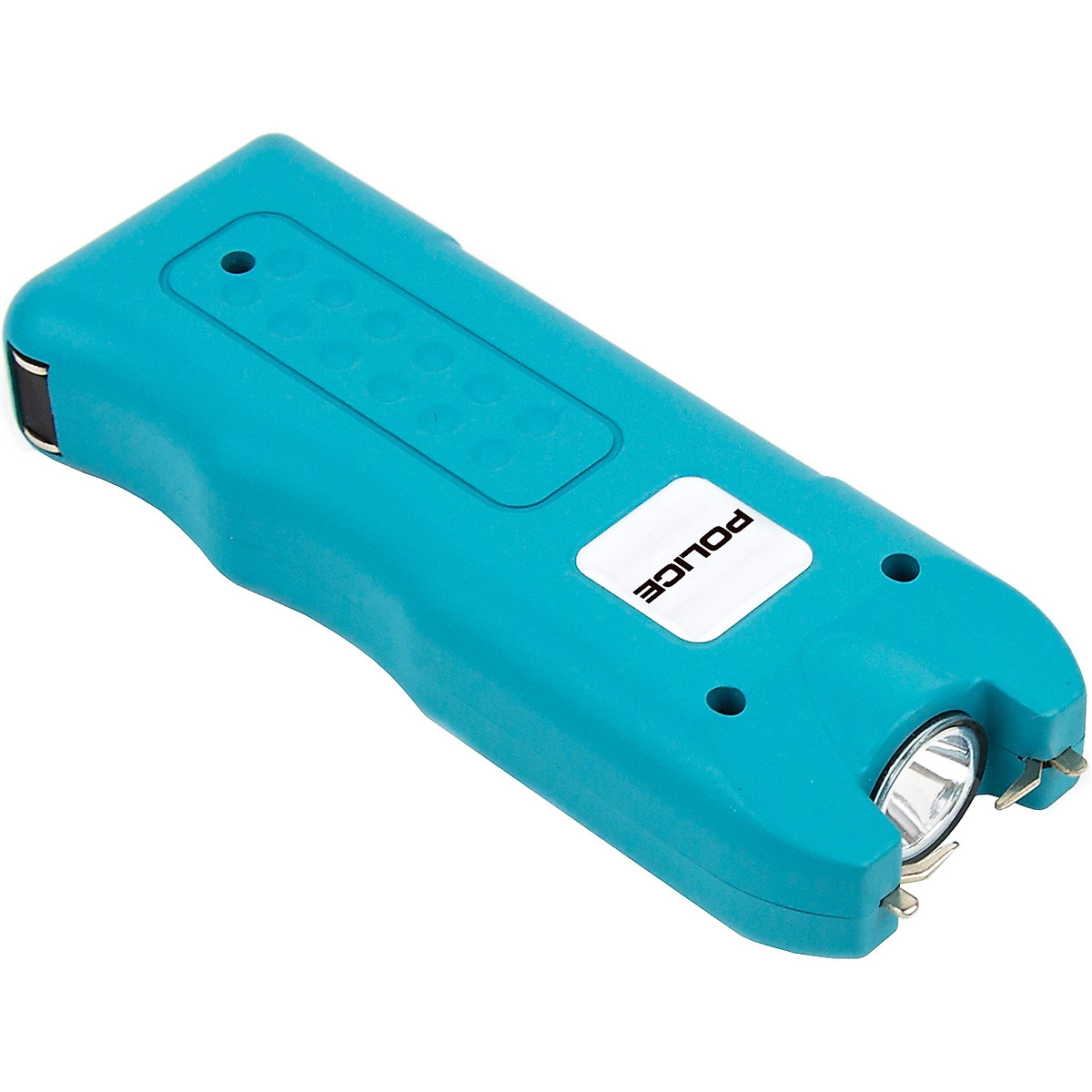 POLICE 628 Stun Gun with LED Flashlight and Siren Alarm, Blue