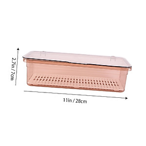 ifundom Flatware Tray Kitchen Drawer Organizer With Lid And Drainer- Kitchen Cutlery Tray and Utensil Storage Container with Cover- Dust- Proof Dinnerware Holder