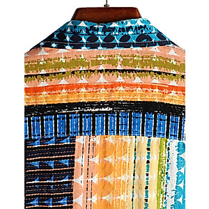 VATPAVE Mens Casual Hawaiian Floral Shirts Short Sleeve Button Down Tropical Shirts Beach Summer Shirts Large Multicolor