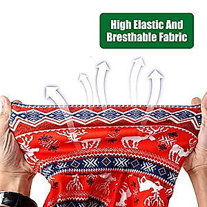 Dog Cold Weather Coats, Dog Sweaters with Leash Hole for Small Medium Large Dogs, Bowite Soft Warm Stretchy Dog Winter Jacket Girl Boy for Cold Weather, Dog Pullover Sweater Vest (Christmas,XS)