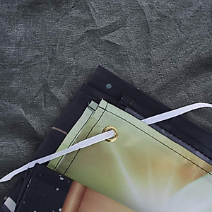 PAKBOOM Happy 50th Anniversary Backdrop Banner - 50 Years Anniversary Party Decorations Supplies for Parents - 3.9 x 5.9ft Black Gold